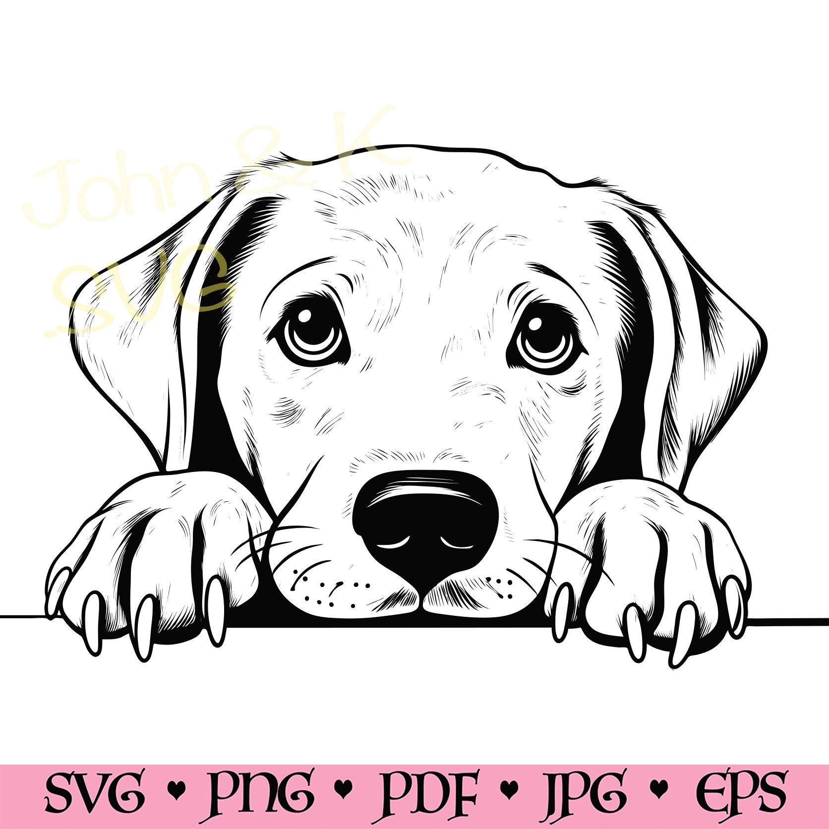 Innocent Labrador SVG, Puppy Cutfile, Cricut Silhouette Labrador Puppy ...