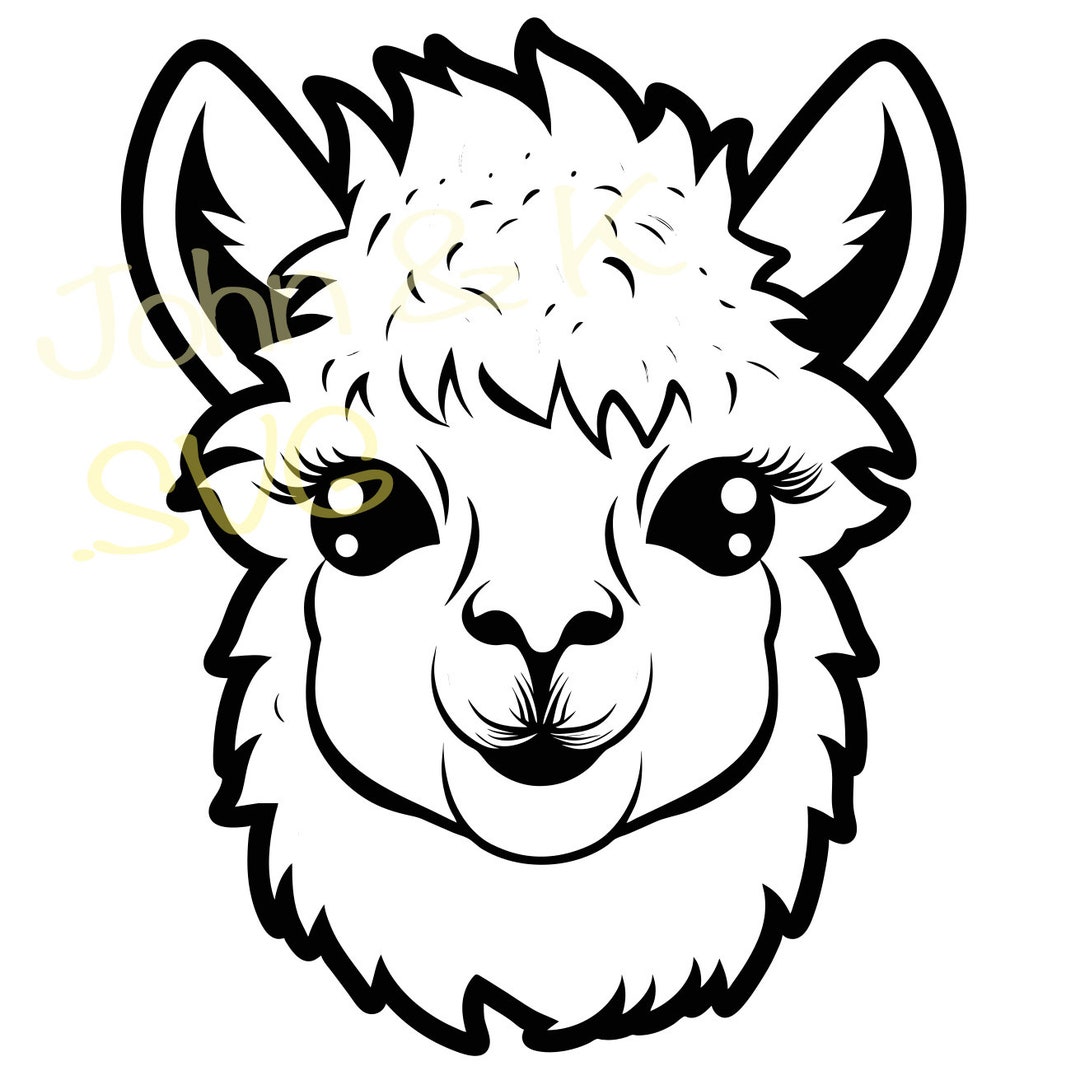Alpaca Svg, New Zealand Alpaca Svg, Cute Alpaca Vector Cricut ...