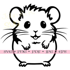 Hamster Svg, Hamster Vector, Cavy Svg, Hamster Clipart Cricut ...