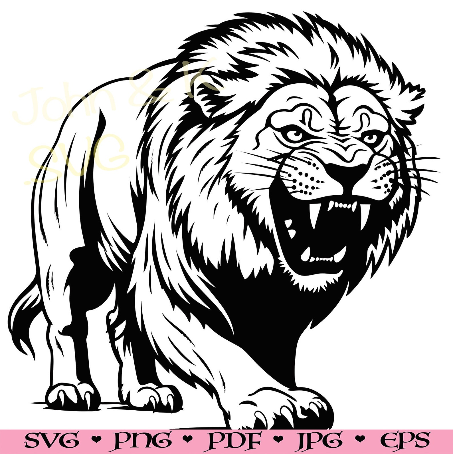 Angry Lion Svg African Lion Art Lion Clipart Male Lion Svg - Etsy