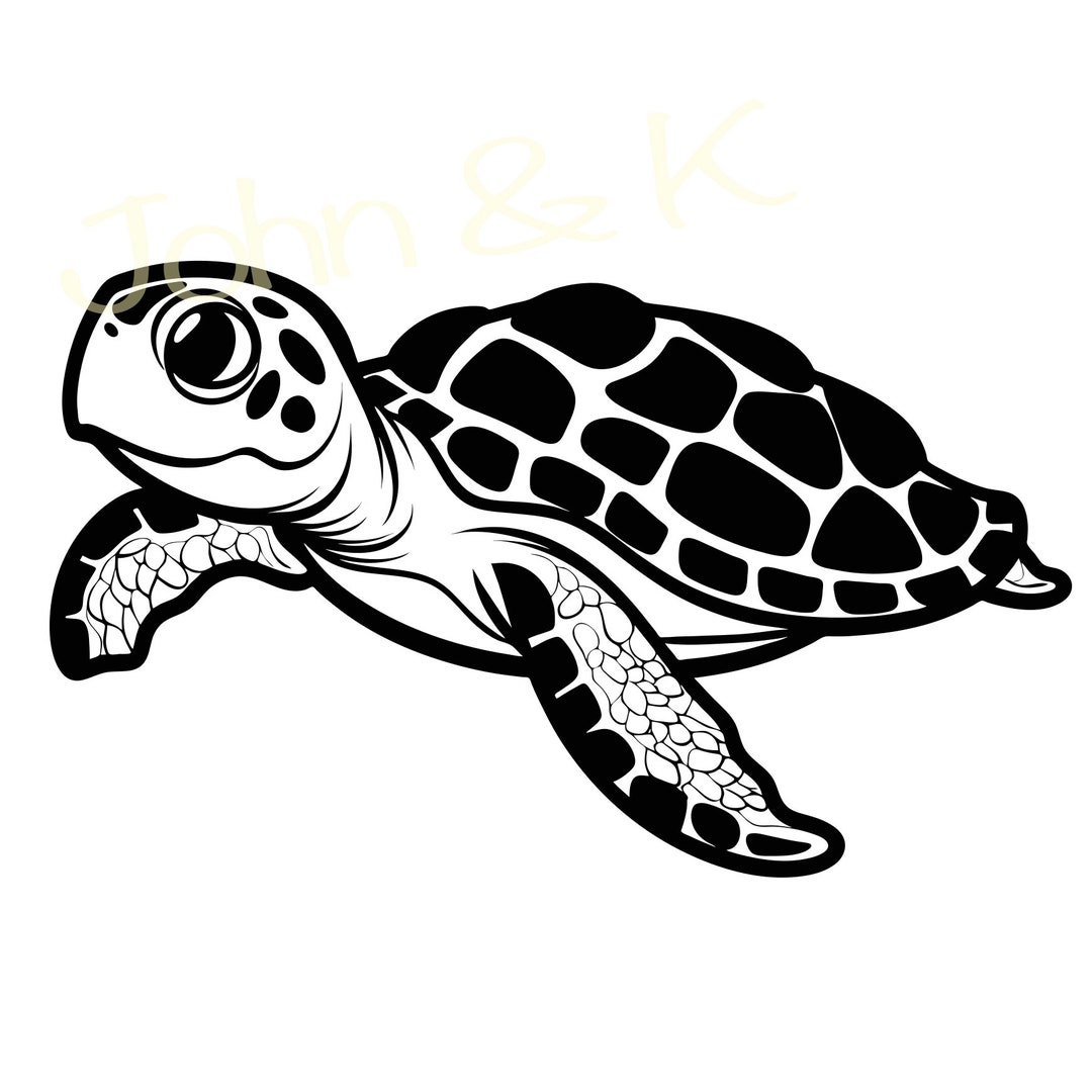 Cute Sea Turtle Svg, Hawksbill Svg, Sea Turtle Clip Art, Australia ...