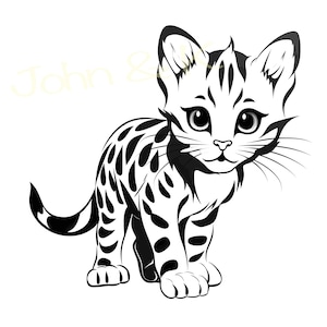 Ocelot Svg, Ocelot Cutfile, Wildcat Svg, Cricut Silhouette Wild Kitten ...