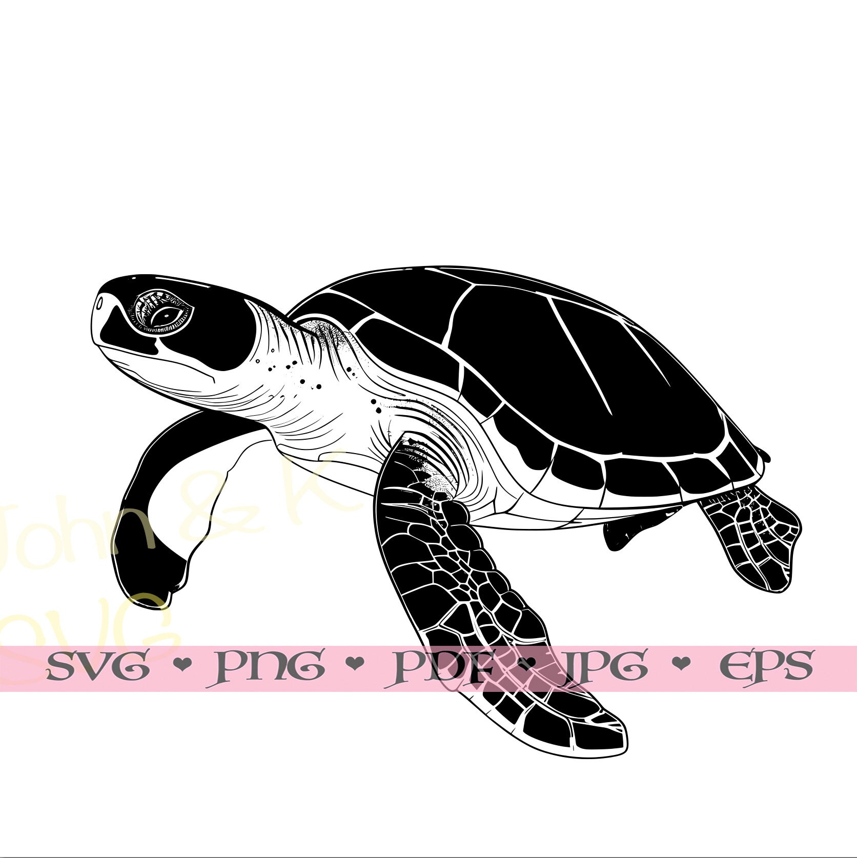 Leatherback Sea Turtle Svg, Sea Turtle Cutfile Cricut Silhouette ...