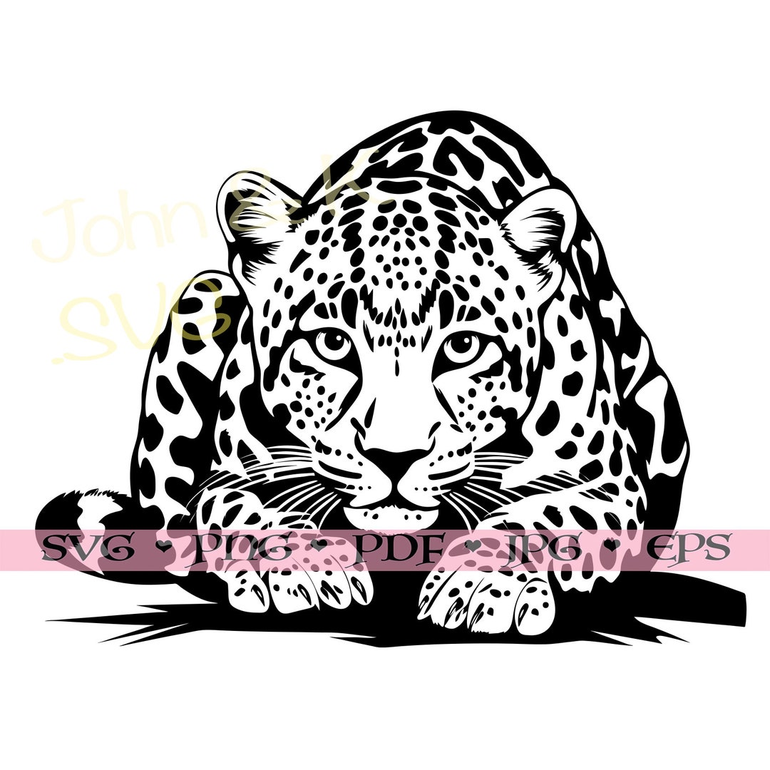 Leopard Svg, Hunting Leopard Svg, Cricut Silhouette Leopard Clipart Png ...