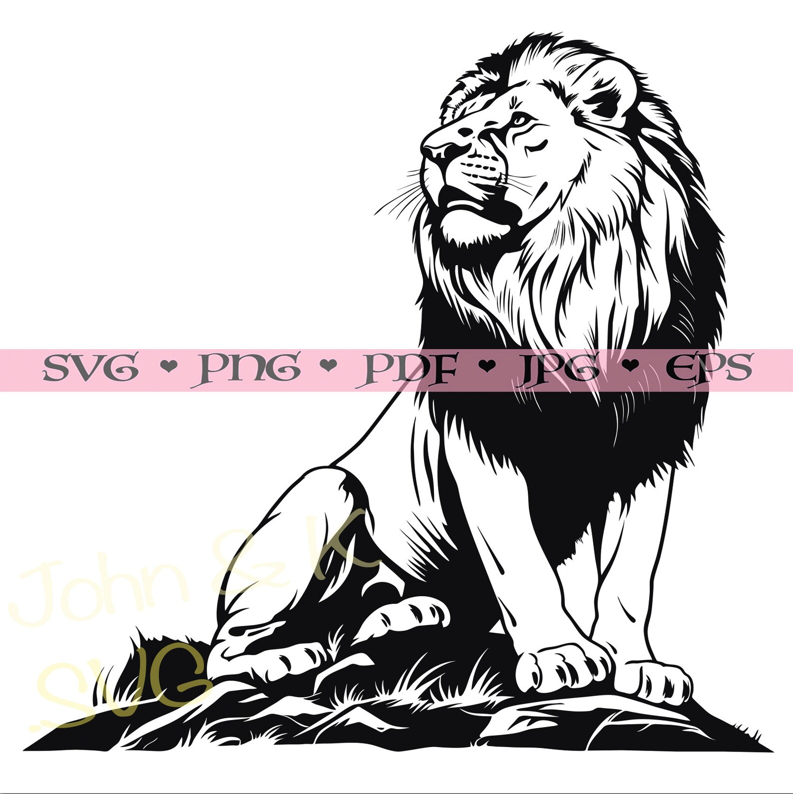 Lion Svg, African Lion Svg, Cutfile Cricut Silhouette Male Lion Clipart ...