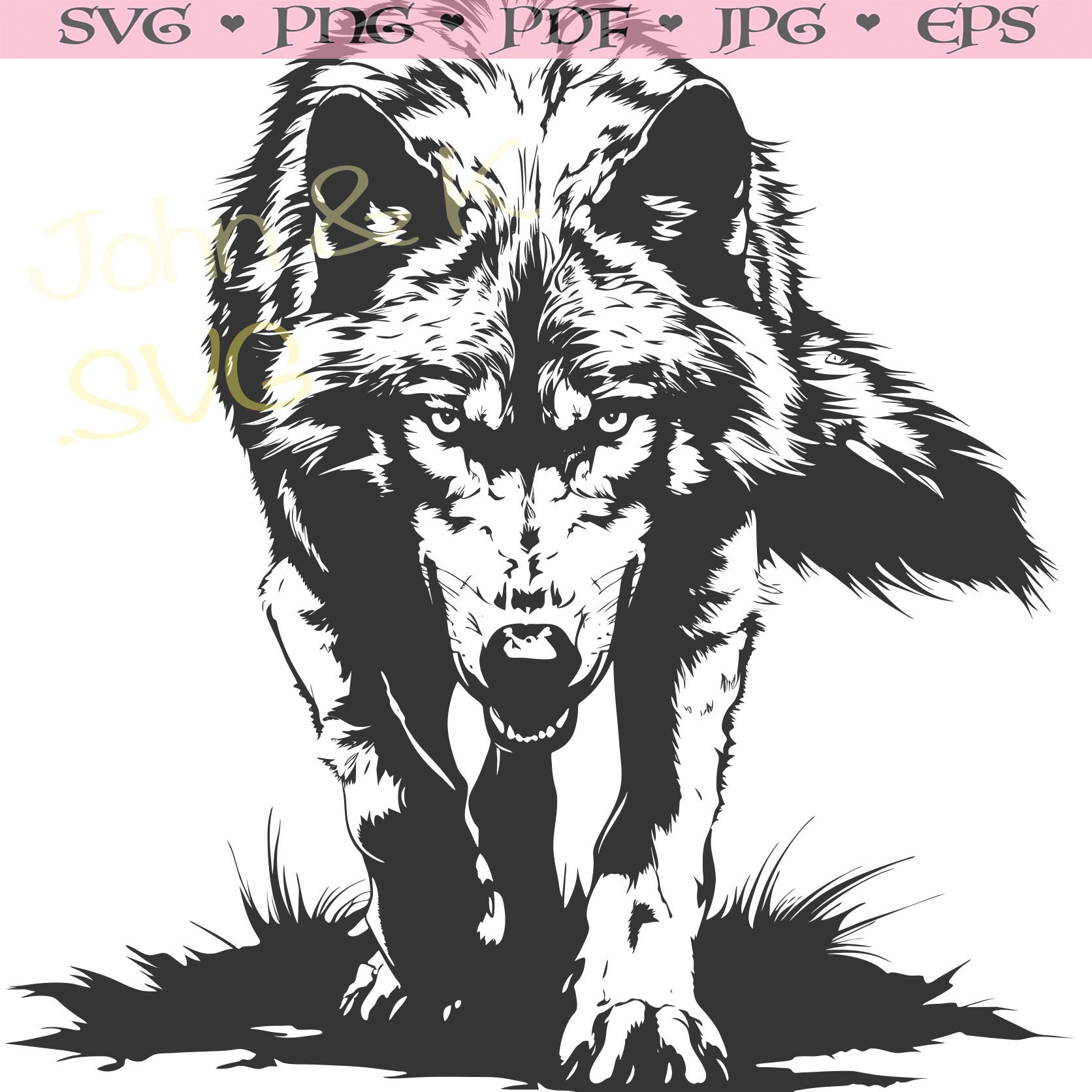 Wolf Svg, Wolf Vector, Wolf Clipart, Wolf Cut File Clipart Cricut ...