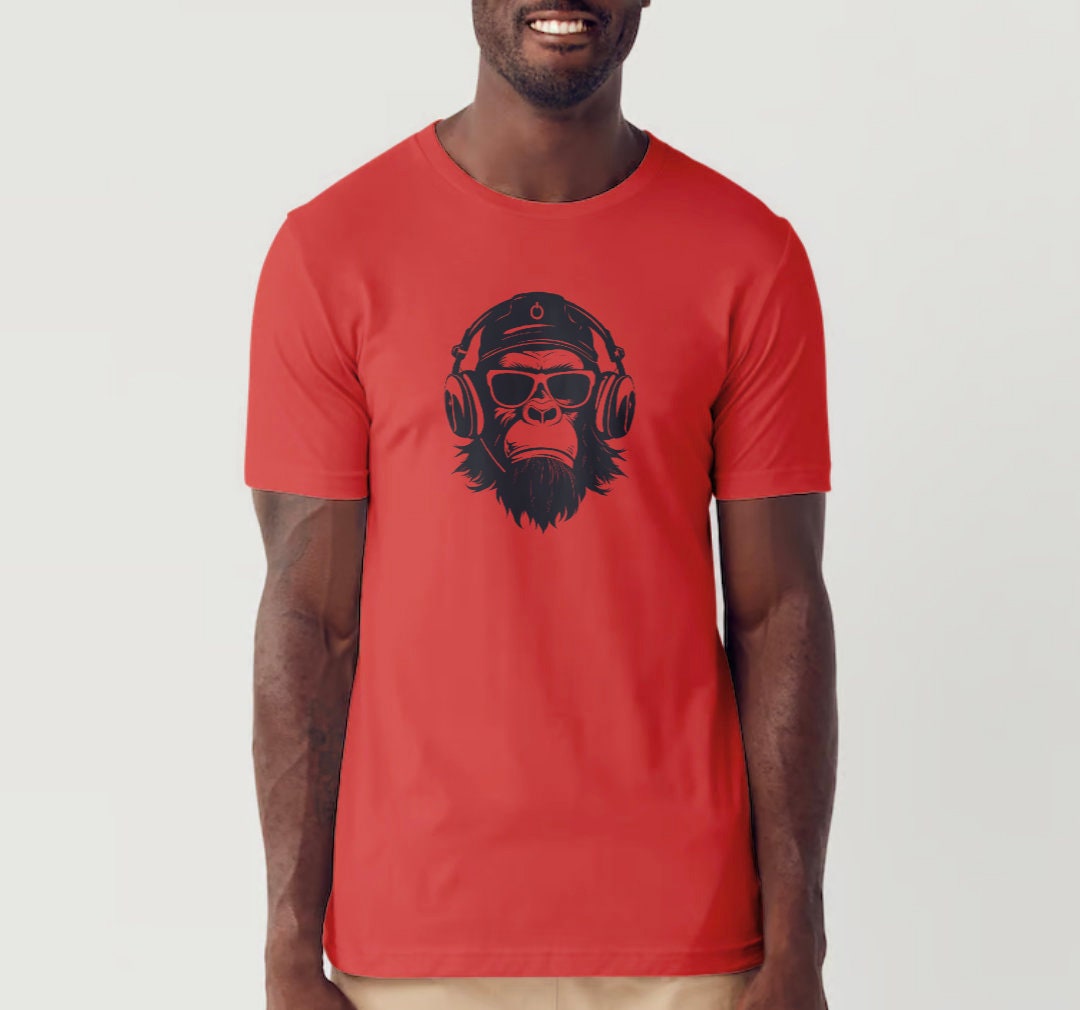 Gorilla Svg, DJ Gorilla Png, Cutfile Cricut Silhouette Gorilla Clipart ...