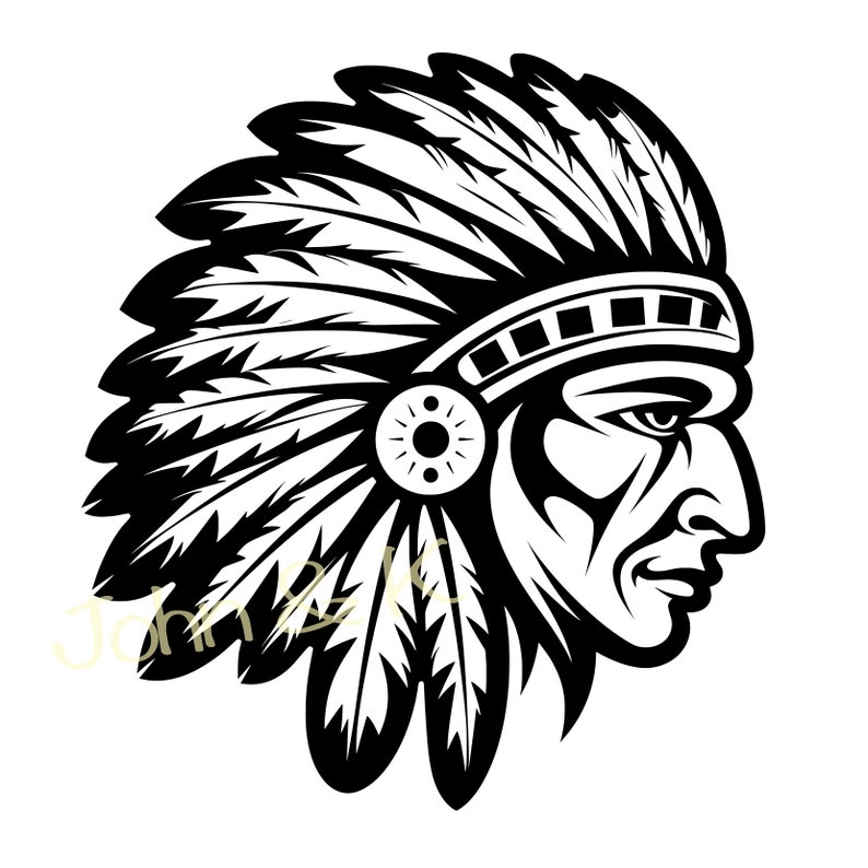 Indian Chief Svg, Indian Chief Vector, Indian Chief Clipart, Native ...