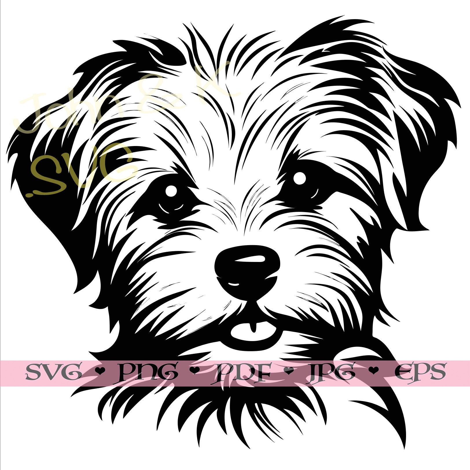 Cute Yorkiepoo SVG, Puppy Cutfile, Cricut Silhouette Yorkiepoo Puppy ...