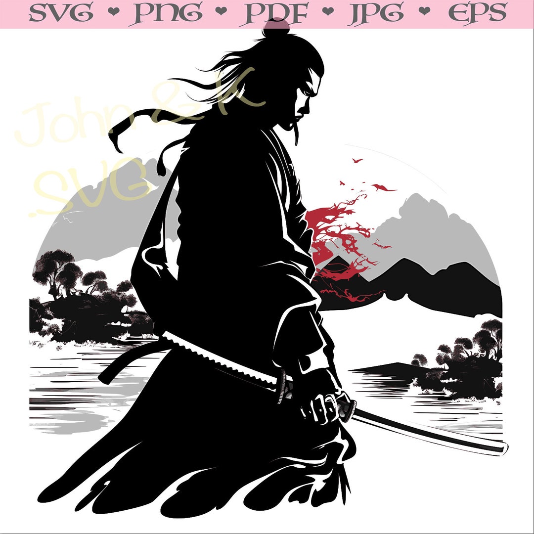 Samurai Svg, Ronin Vector, Japan Samurai Cutfile Clipart Cricut ...
