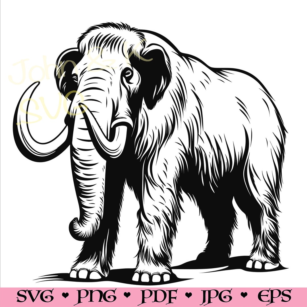 Mammoth Svg, Woolly Mammoth Svg, Mammoth Clipart, Mammoth Svg for ...