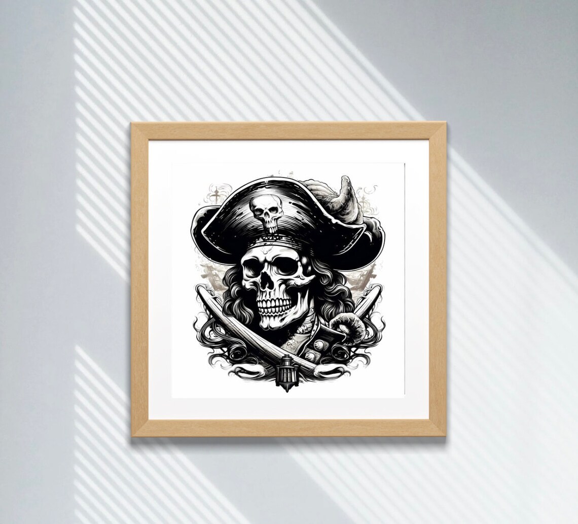 Skull Pirate Svg, Skull Captain Svg, Skull Pirate Clipart, Skull Svg ...