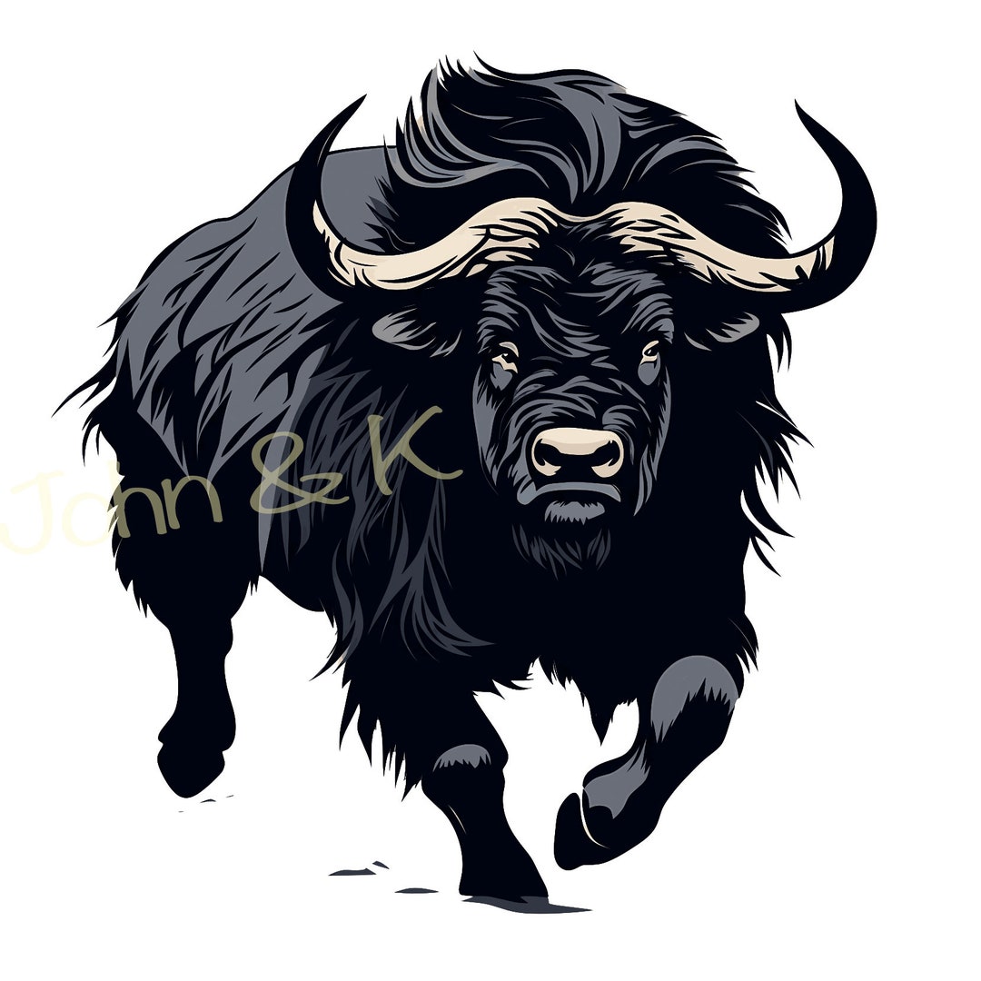 Yak Svg, Yak Vector, Wild Yak Svg Cutfile Decal Clipart Cricut Silhouette Png Jpg Pdf Iron on ...