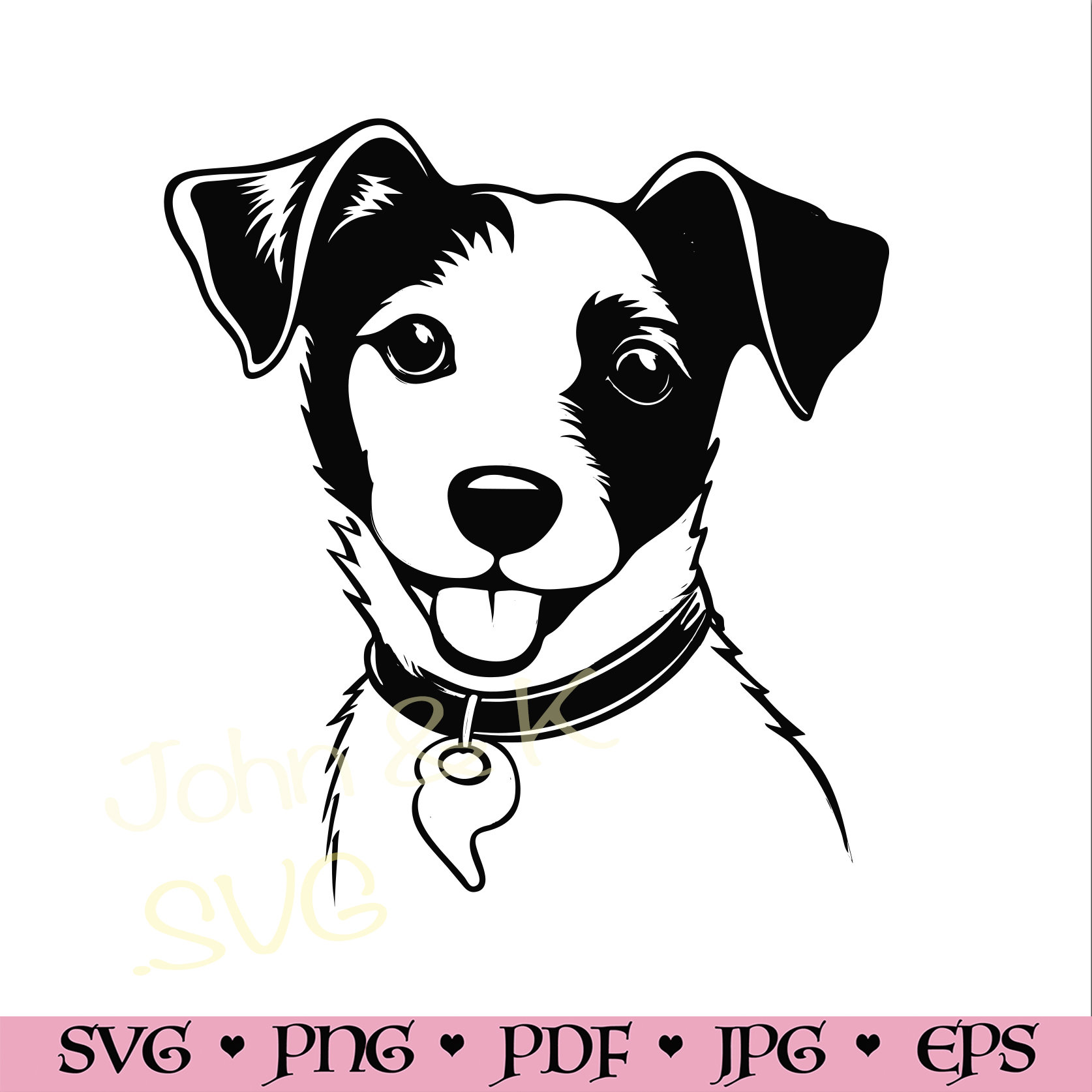Cute Jack Russell SVG, Terrier Cutfile, Cricut Silhouette Jack Russell ...