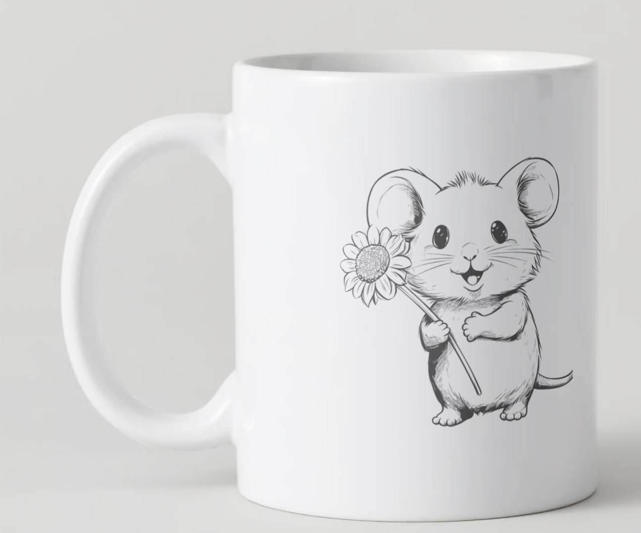 Mouse Svg, Cute Mouse Svg, Mouse Sunflower Cutfile Clipart Cricut ...