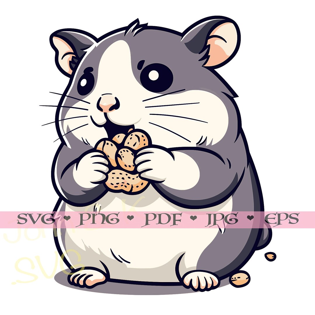 Hamster Svg, Hamster Vector, Cavy Svg, Cute Hamster Clipart Cricut ...