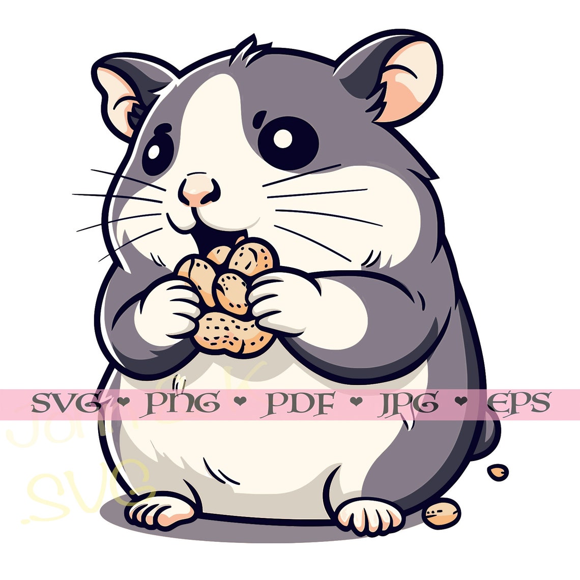 Hamster Svg, Hamster Vector, Cavy Svg, Cute Hamster Clipart Cricut ...