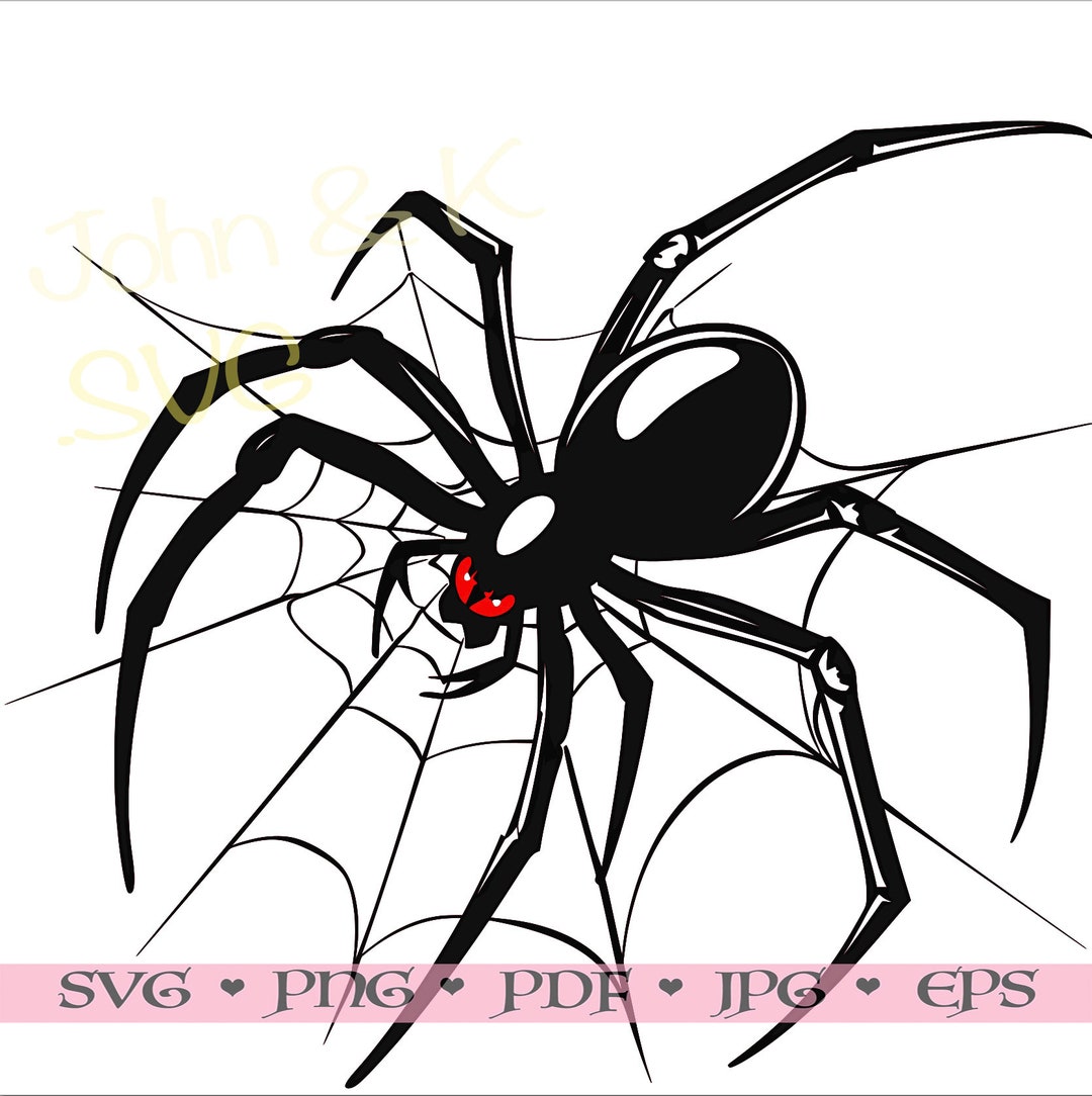 Black Widow Spider SVG: Cricut & Silhouette Cut File (digital Download ...