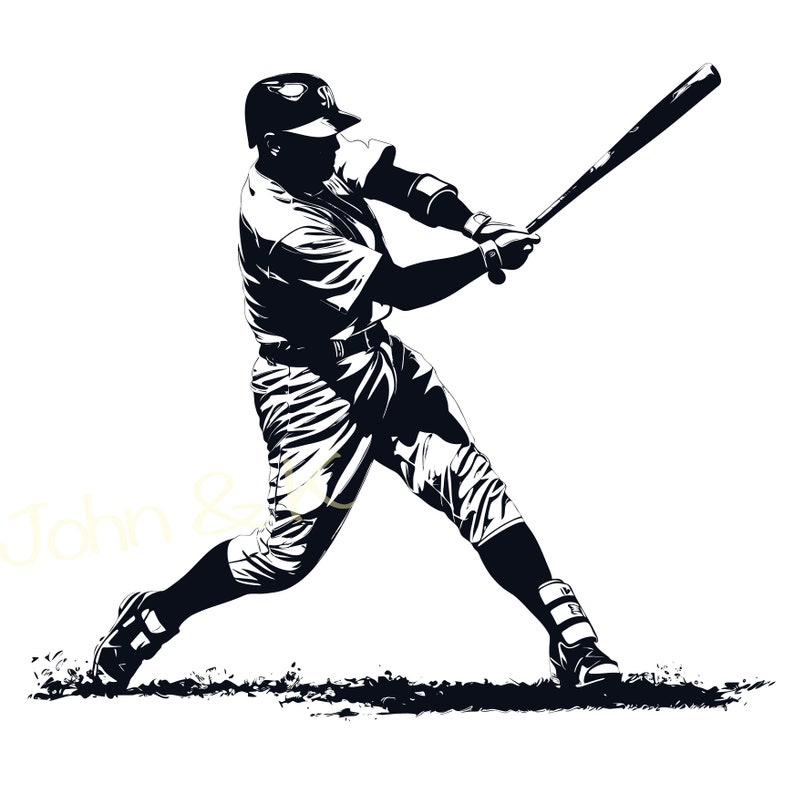 Baseball Player Svg, Cutfile Cricut Silhouette Athlete Player Clipart Png Jpg Pdf Eps Iron on ...