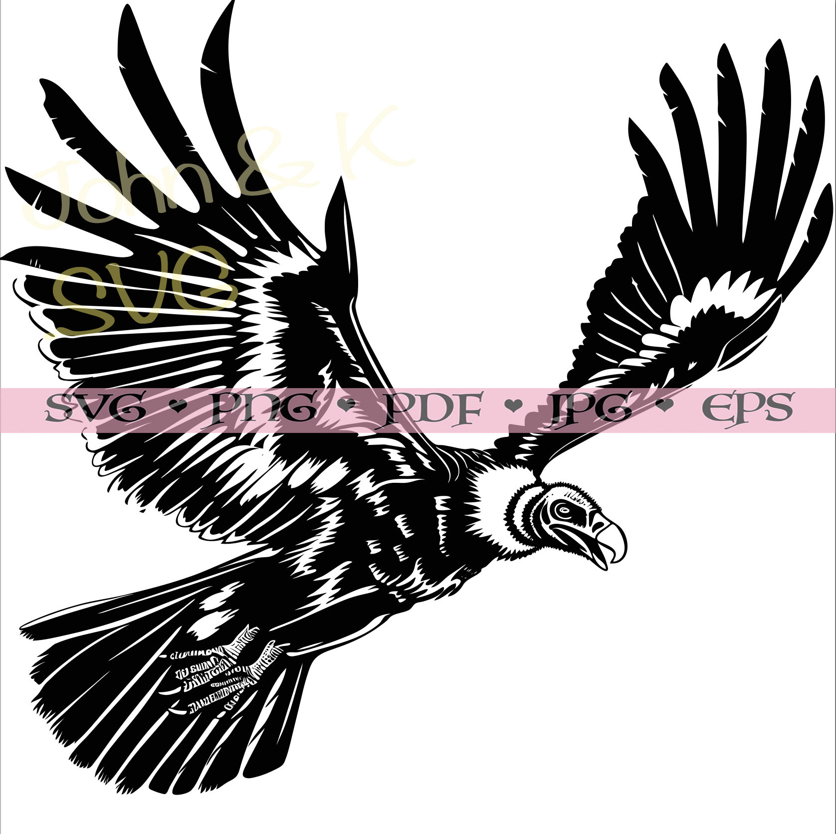 Vulture Svg, Bird of Prey Svg, Vulture Svg Silhouette Cutfile Clipart ...