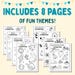 Kids Coloring Pages: 8 Fun Themes, Printable PDF (digital Download) - Etsy