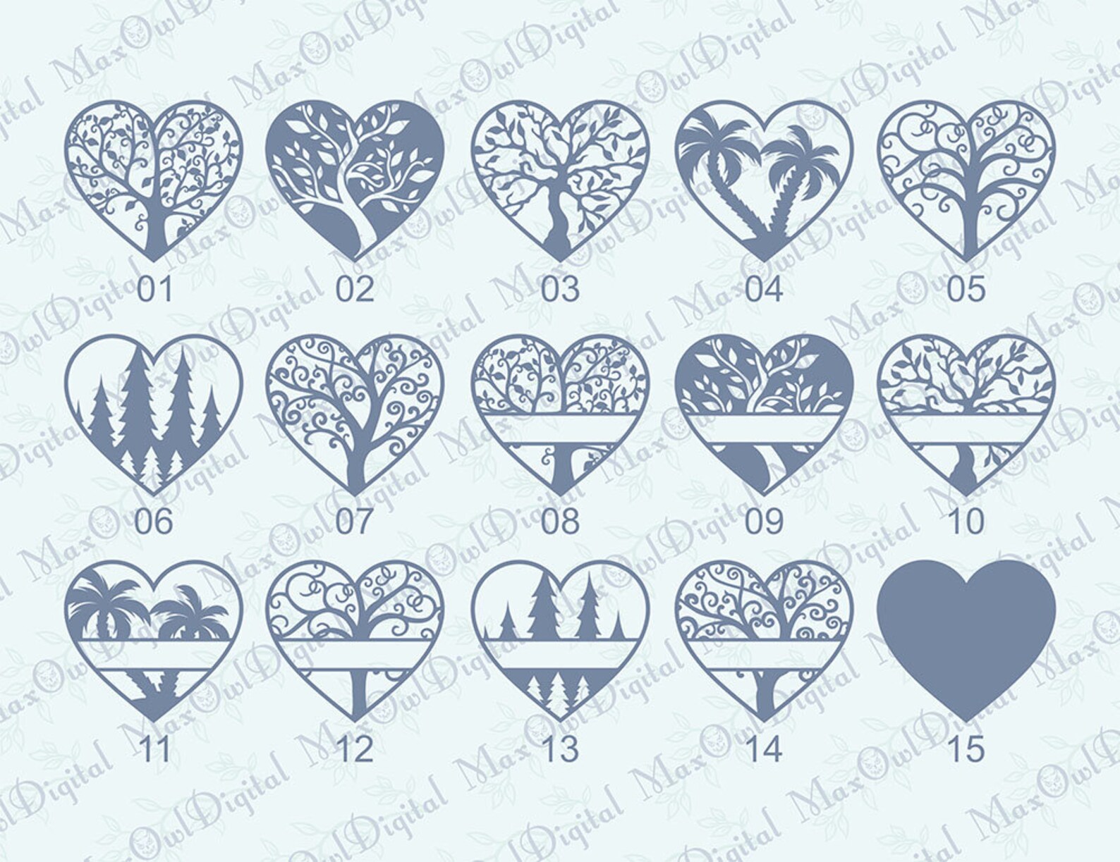Tree of Life in Heart Svg Wedding Decor Dxf Valentine Day Svgfamily ...