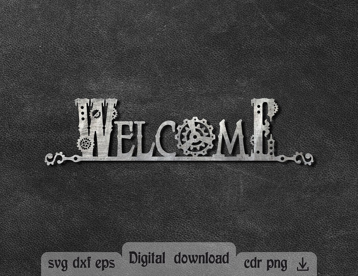 Steampunk Welcome Sign Svg Dad's Garage Decor Svg Father's Day Svg ...