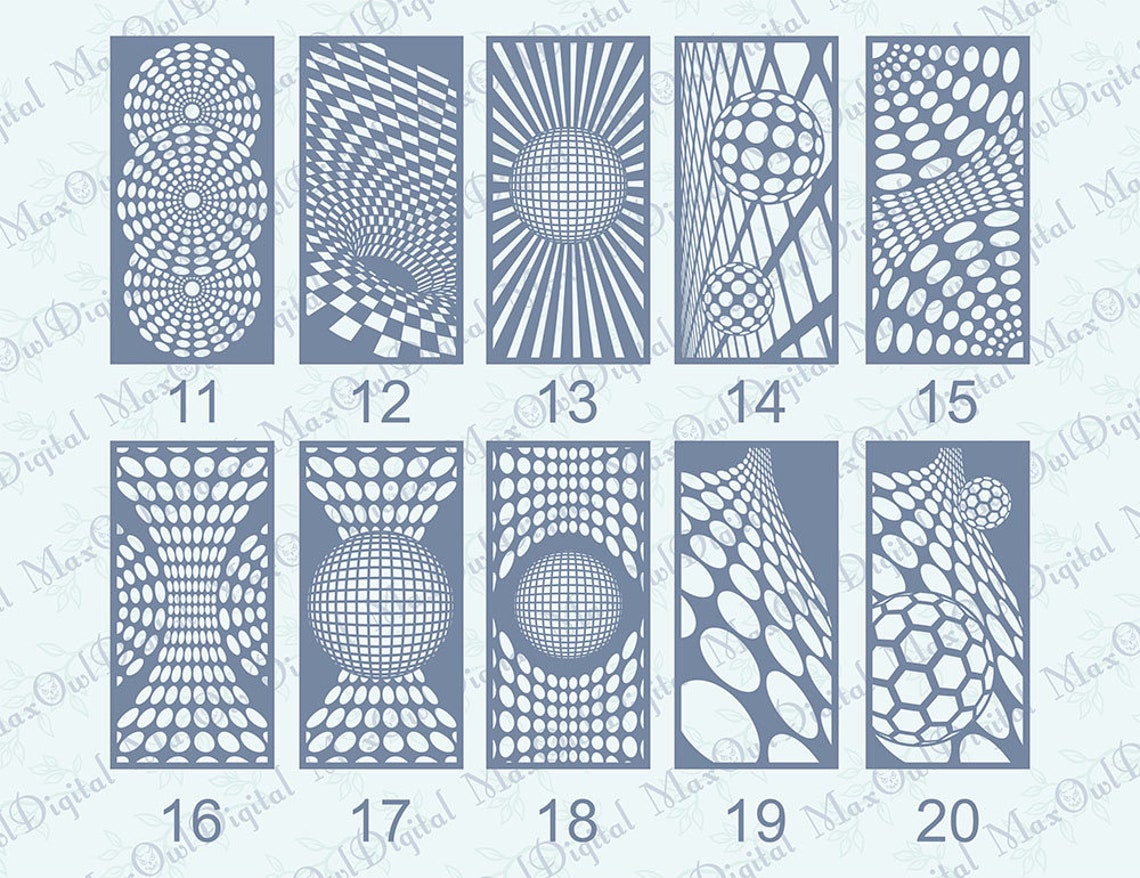 27 Optical Illusion Designs Decorative Partition Screen Dxf Optical ...