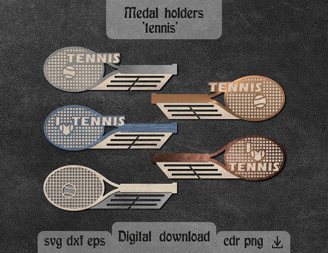 Tennis Racket Medal Holder Dxf Tennis Racket Svg Tennis Racket Laser ...