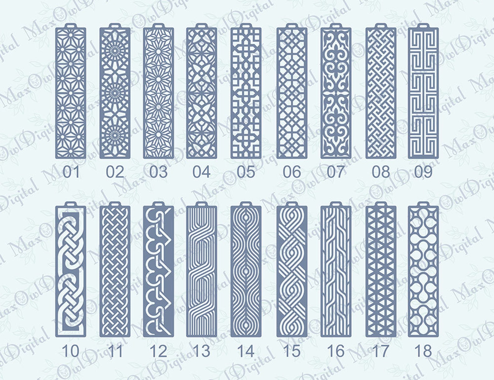 Bookmarks Svg Bookmarks Template Svg Decorative Panel Dxf Bookmarks ...