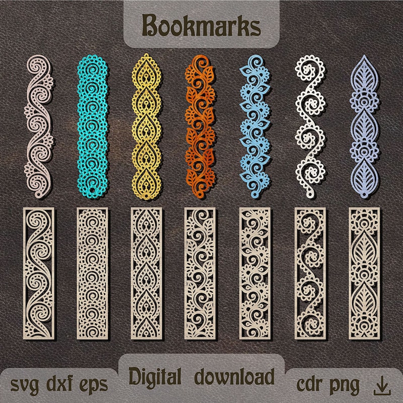 Wooden Mandala Bookmarks - Etsy