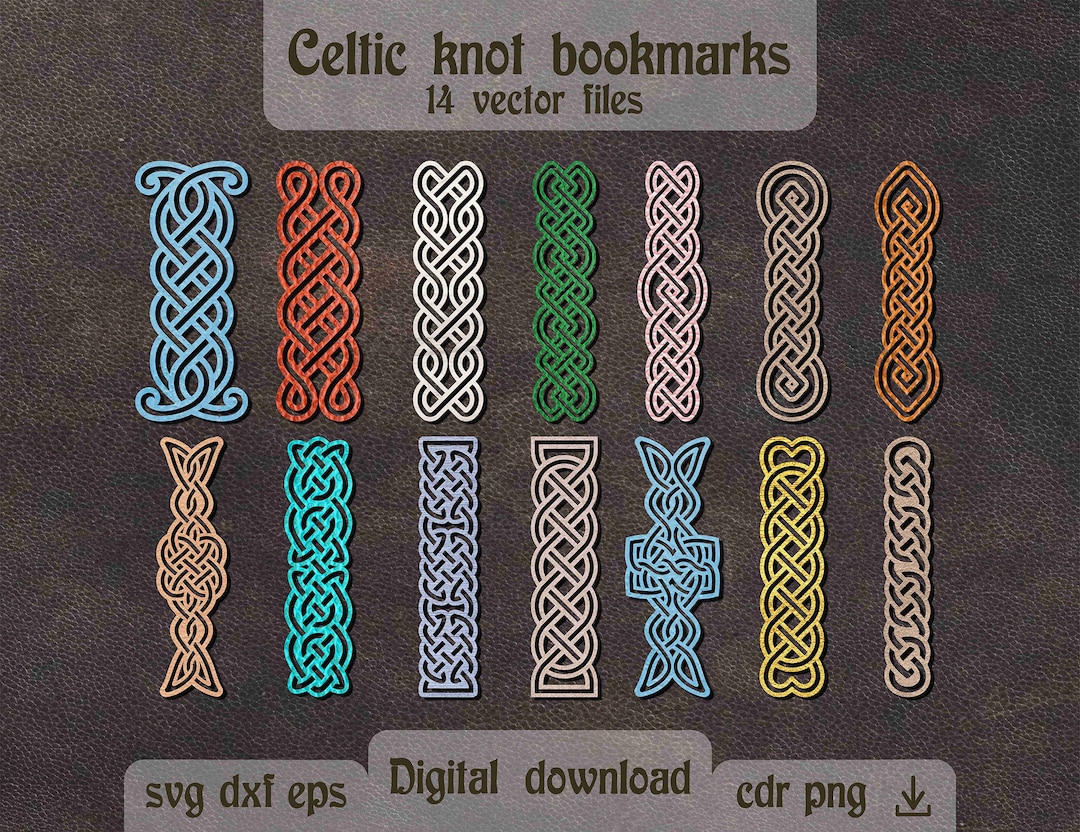 Celtic Knot Bookmarks Svg Celtic Knot Svg Celtic Bookmark Template ...