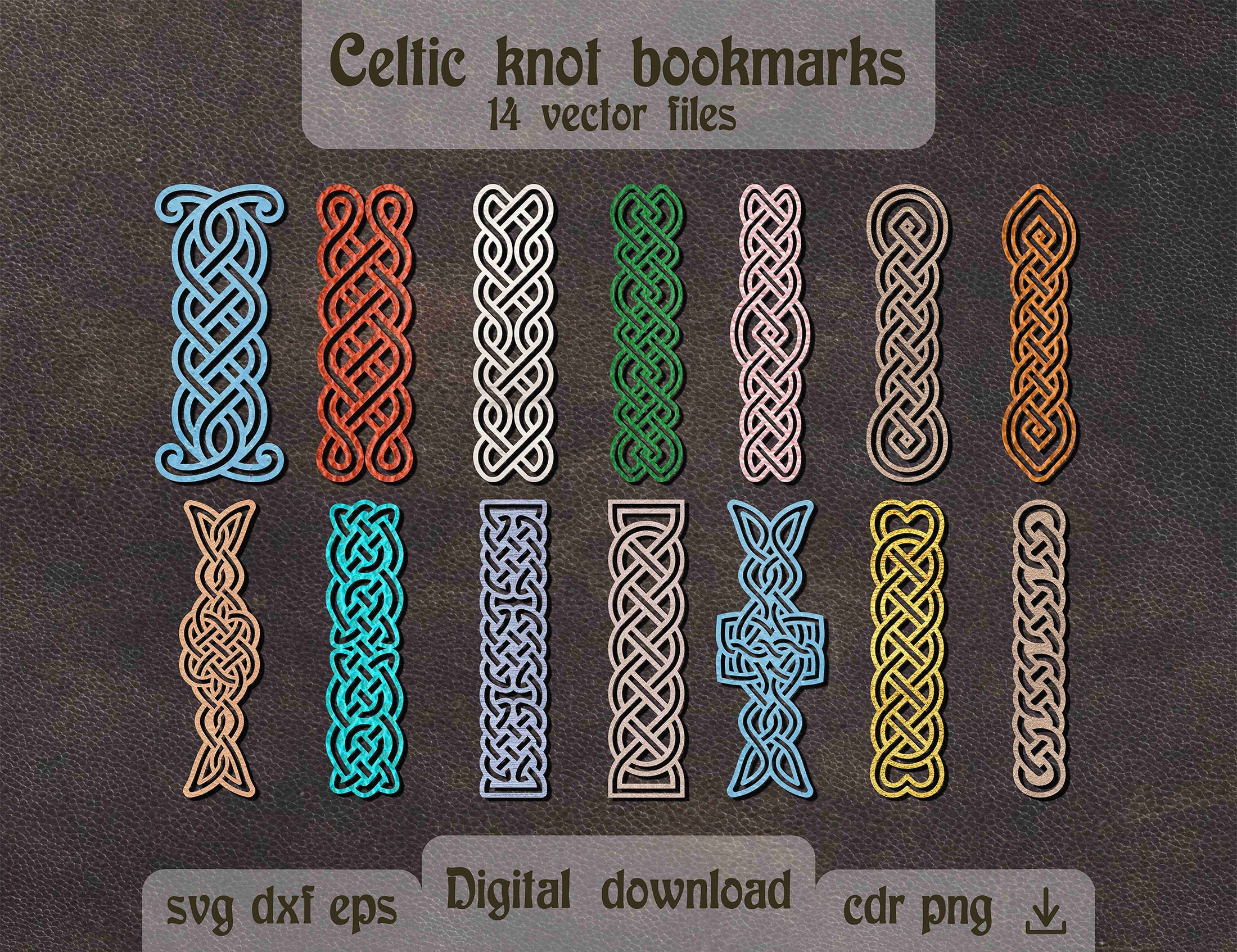 Celtic Knot Bookmarks Svg Celtic Knot Svg Celtic Bookmark Template ...