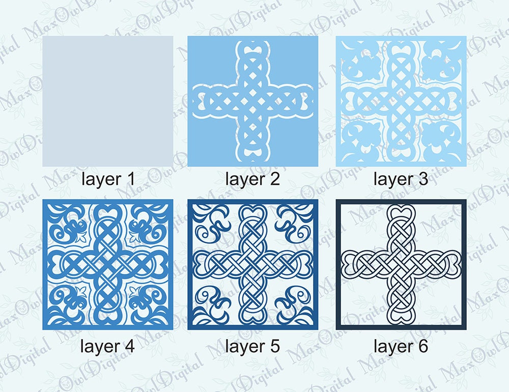 Layered Celtic Knot Svg Celtic Knot Layered Mandala Svg Celtic Cross ...