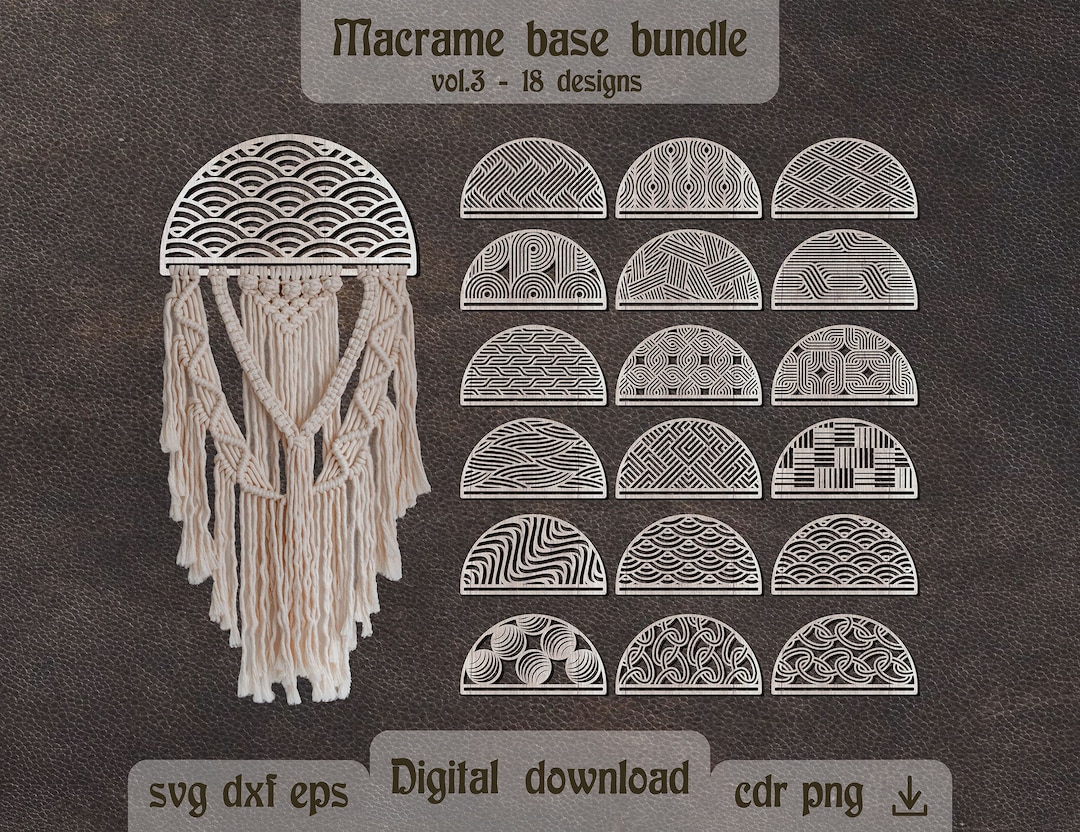 Macrame Holder Svg Macrame Base Svg Macrame Base Bundle Macrame Hanger ...