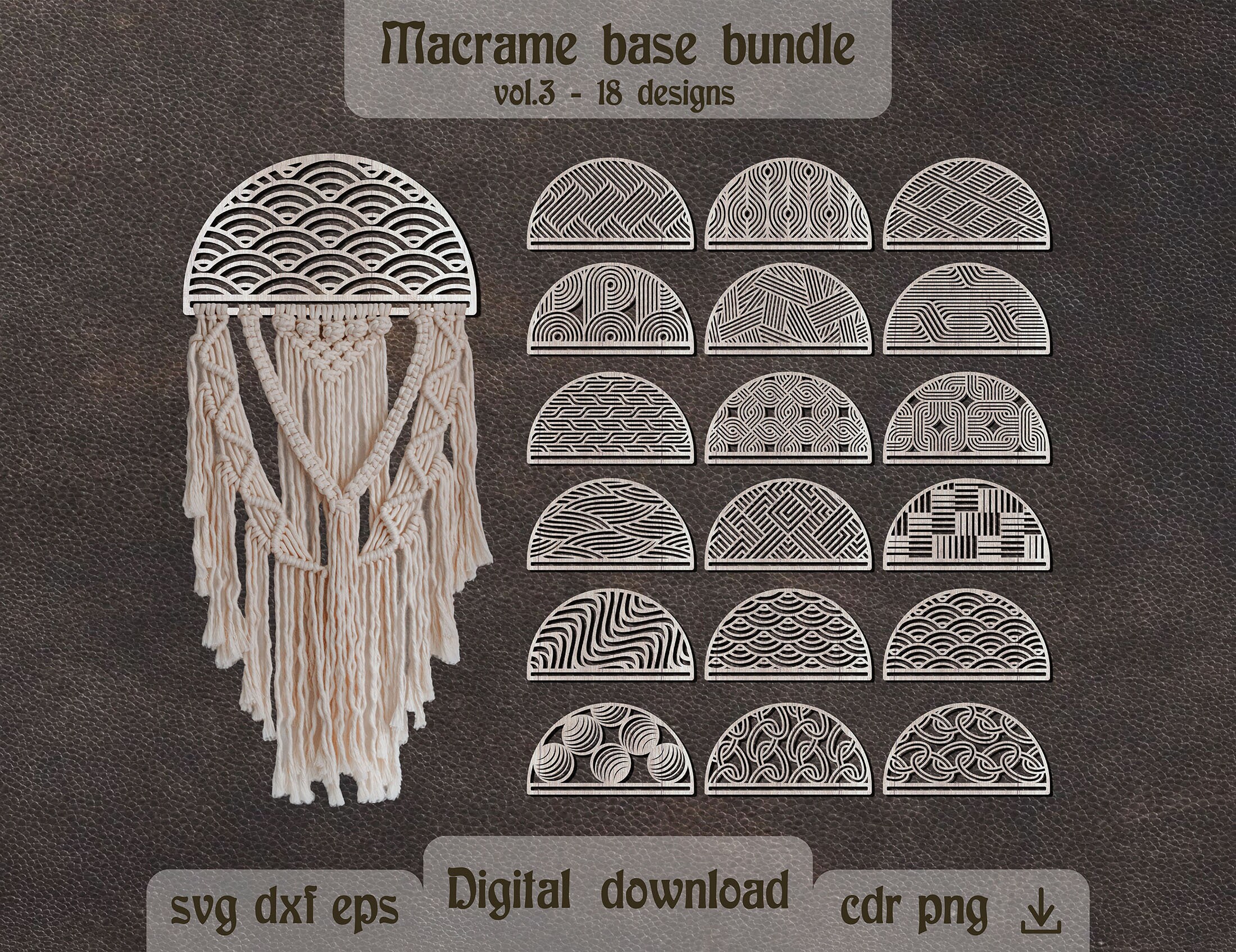 Macrame Holder Svg Macrame Base Svg Macrame Base Bundle Macrame Hanger ...