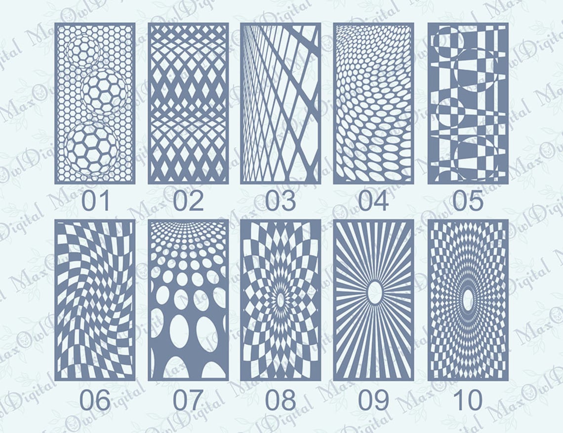 27 Optical Illusion Designs Decorative Partition Screen Dxf Optical ...
