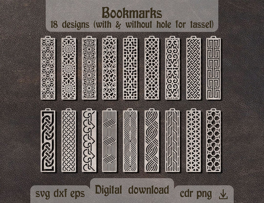 Bookmarks Svg Bookmarks Template Svg Decorative Panel Dxf Bookmarks ...