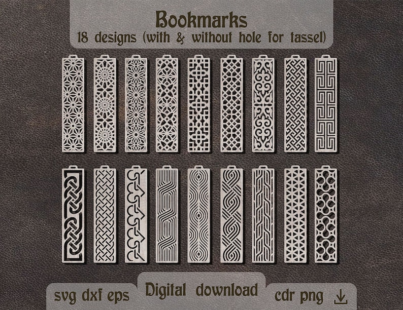 Bookmarks Svg Bookmarks Template Svg Decorative Panel Dxf Bookmarks ...
