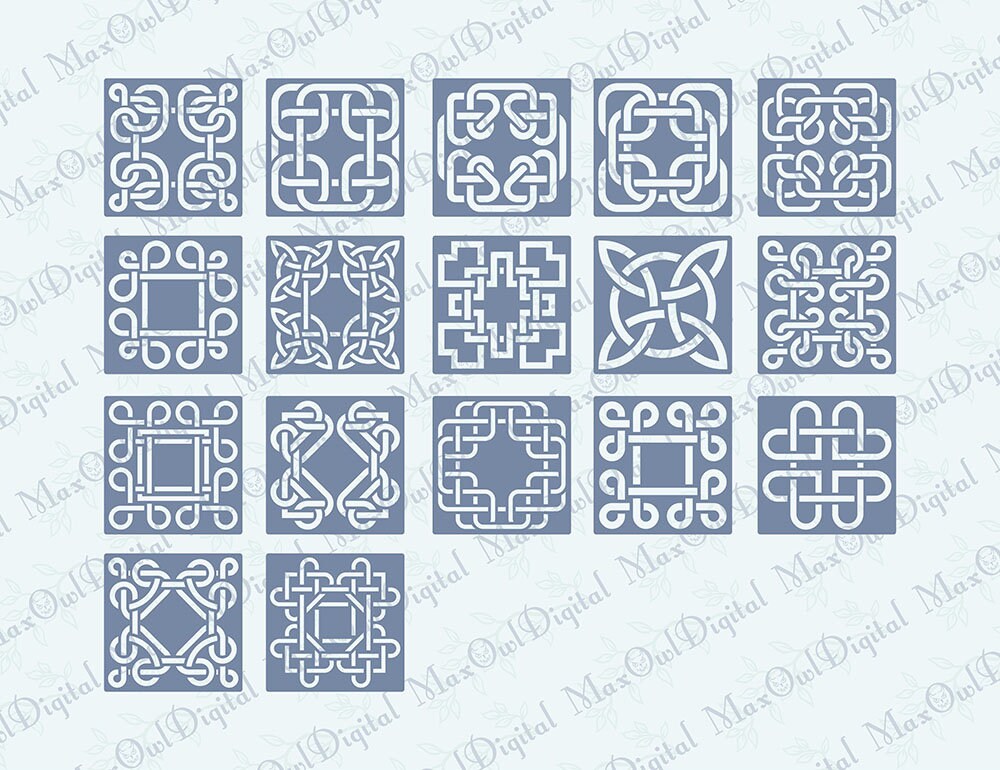 73 Celtic Knot Coasters Svg, Irish Decor Dxf Celtic Coasters Dxf Bundle ...