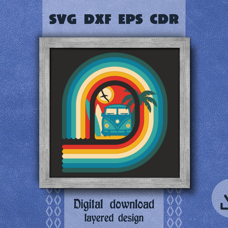 Hippie Van Svg - Etsy