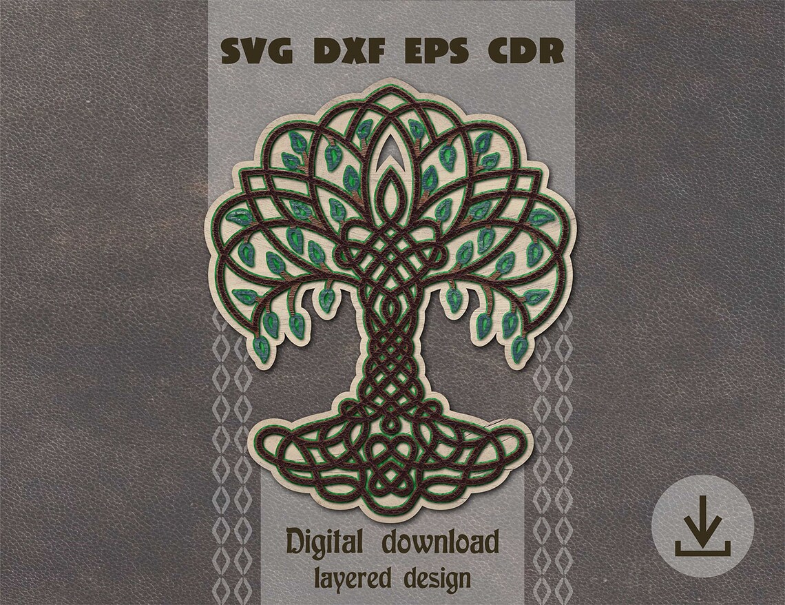 Layered Celtic Tree of Life Svg 3d Celtic Knot Svg Tree of - Etsy Canada