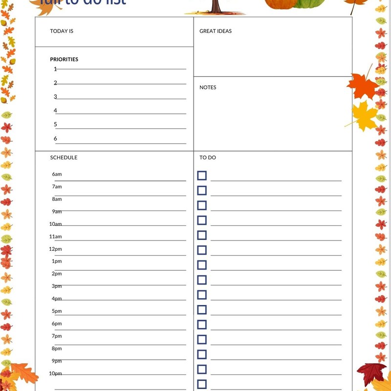 To Do List Printable - Etsy