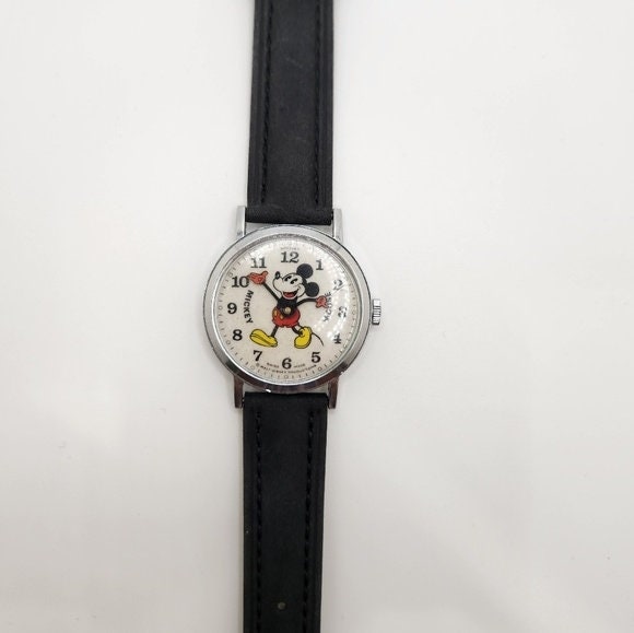 Vintage Wind up Mickey Mouse Wristwatch Swiss Made - Etsy