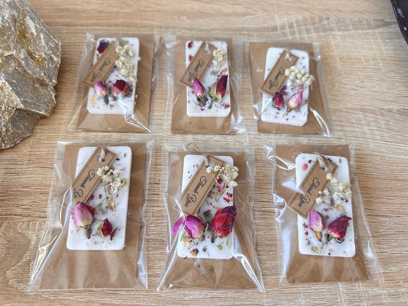 Scented Soy Wax Hanger Sachet With Rose Petals: Personalized Favors - Etsy