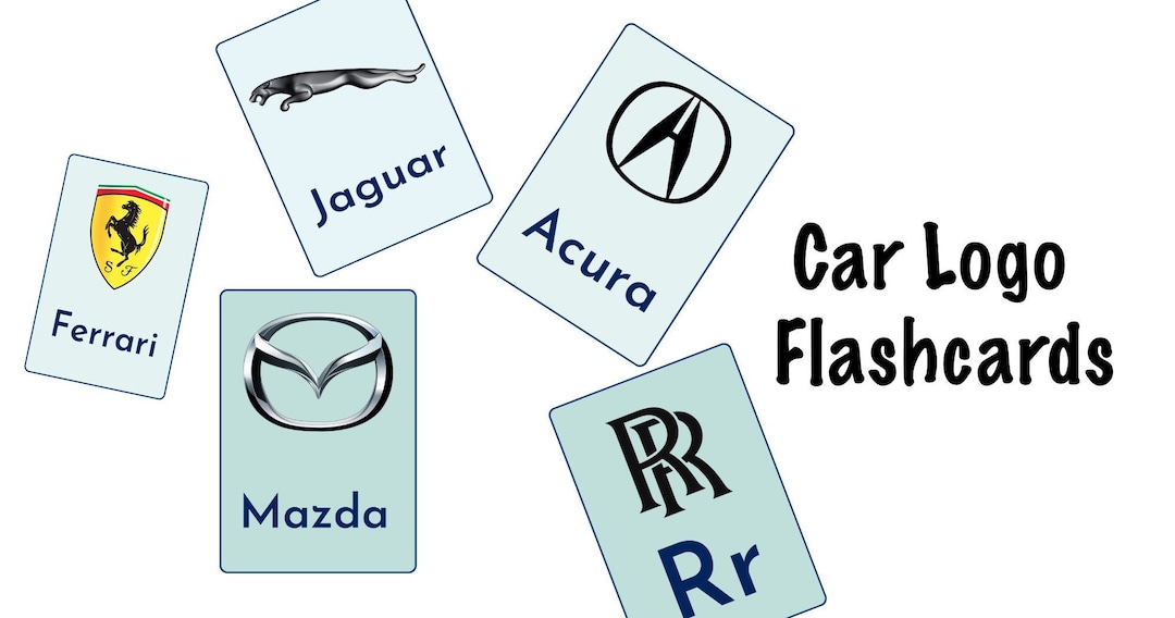 Car Logo Flashcards- Car Logos- Car Brands- Flash Cards-26 Flashcards ...