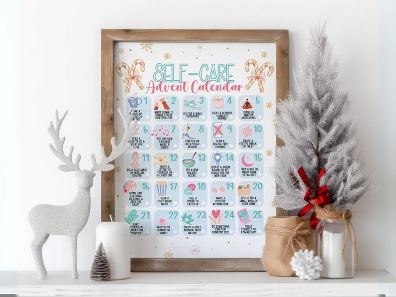Self Care Advent Calendar Printable, Mindfulness Activities for ...