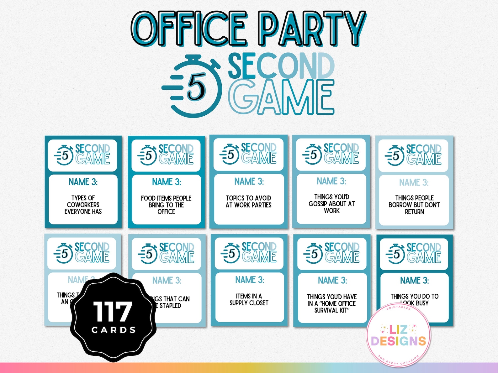 Office Party 5 Second Game, Icebreaker Activity, Work Team Building ...