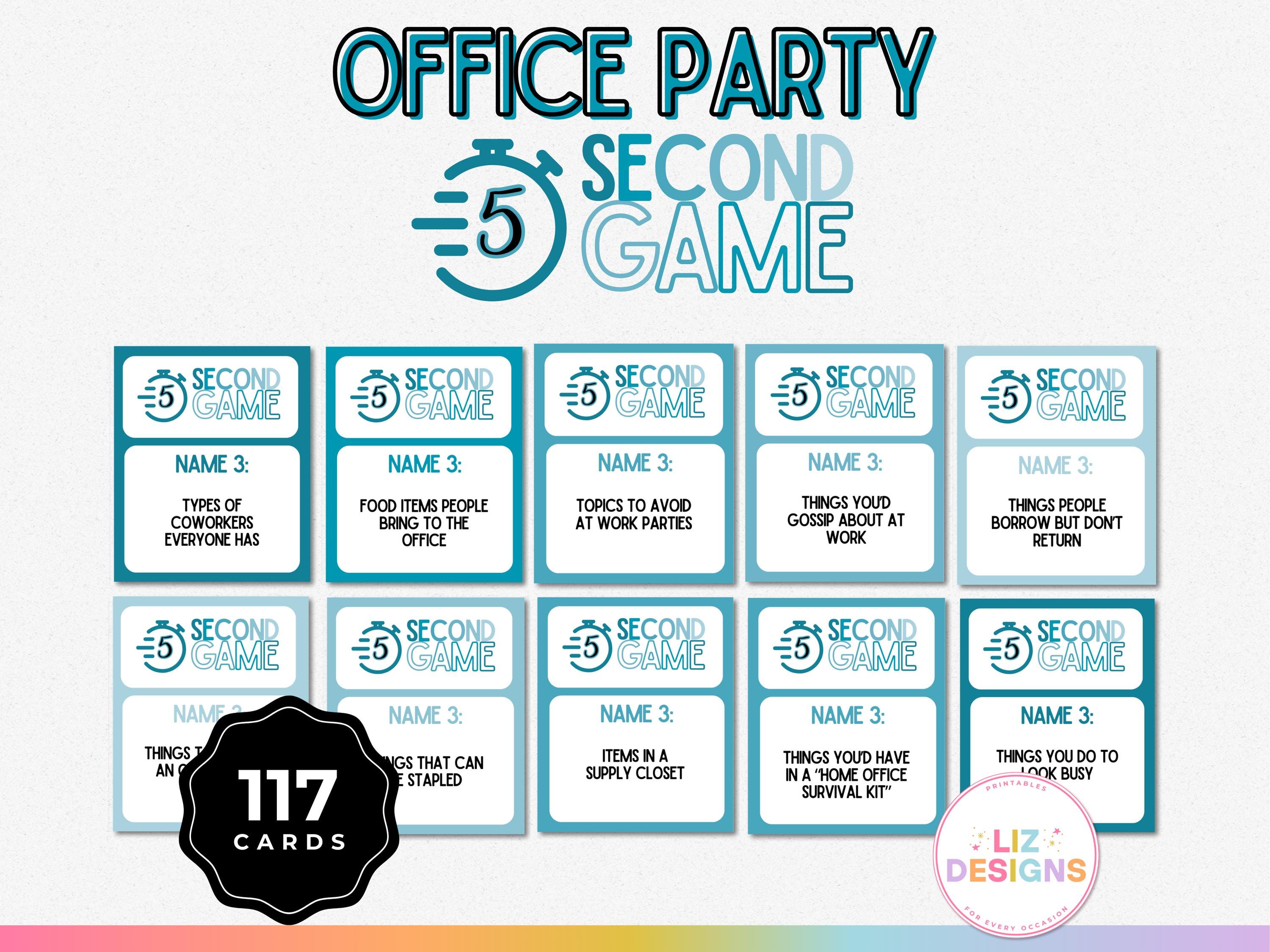 Office Party 5 Second Game, Icebreaker Activity, Work Team Building ...