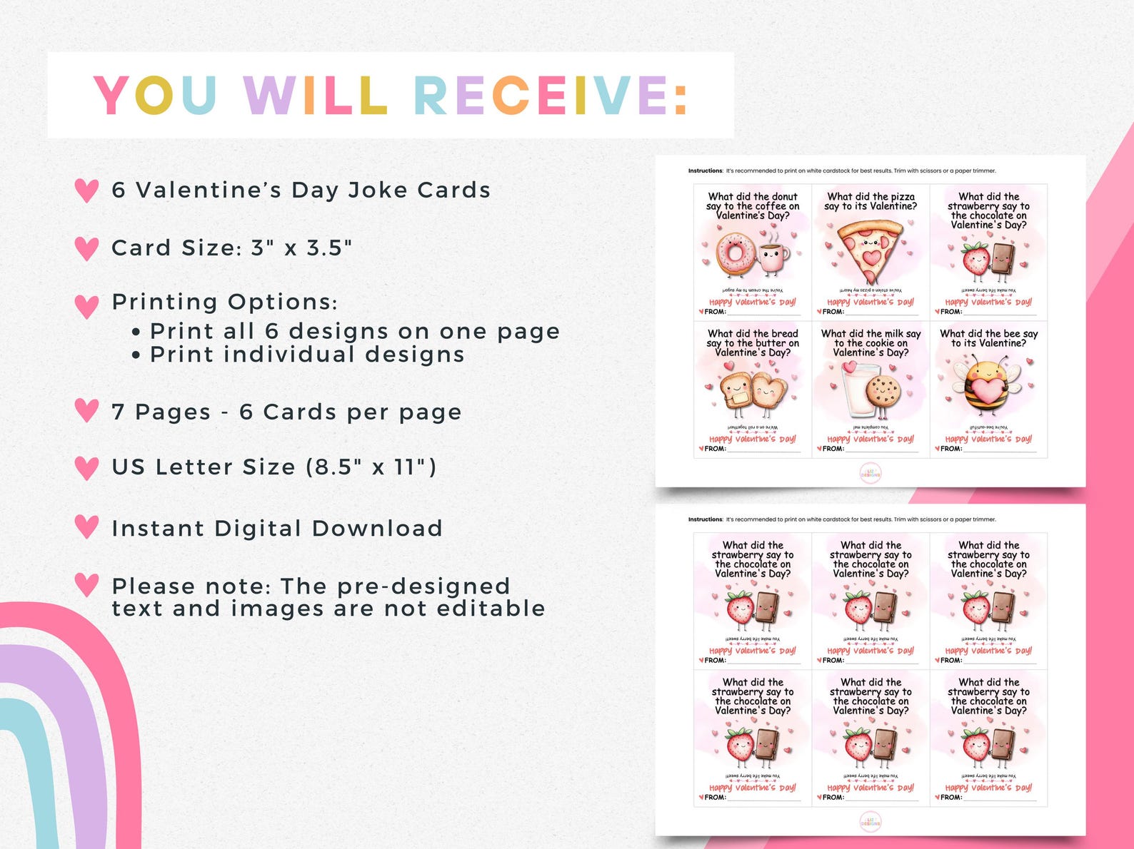 Printable Valentine's Day Joke Cards, Funny Kids Jokes, School ...